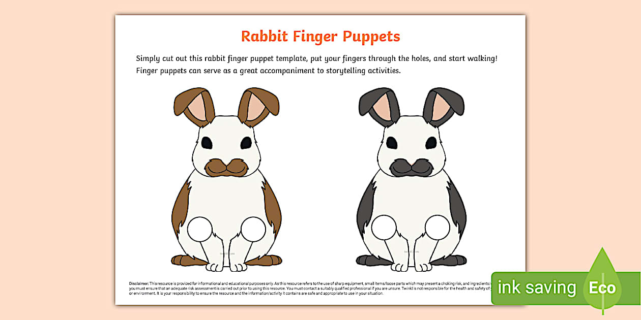 Rabbit Finger Puppets | Twinkl | KS1 | Play | Puppets