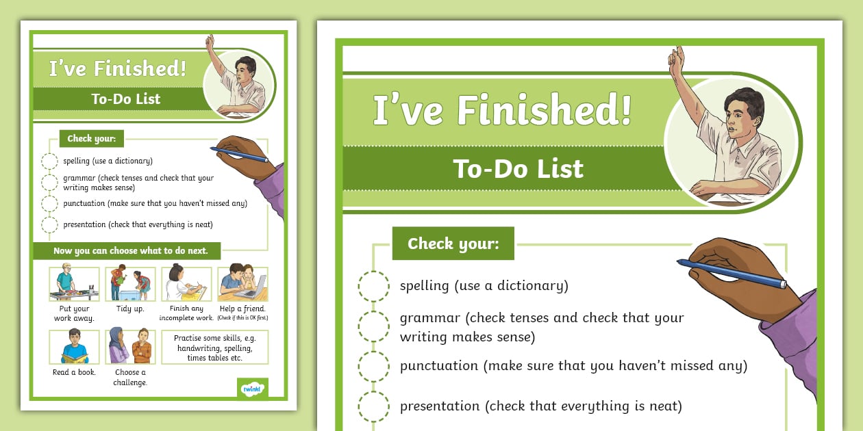 I've Finished Display Poster - KS2 (teacher made) - Twinkl