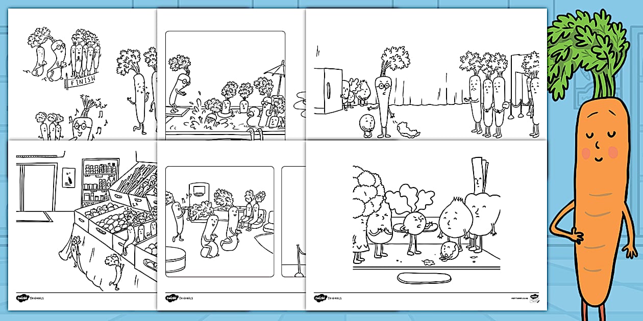 Carrot Club/Karapu Kāroti Colouring Pages (teacher made)