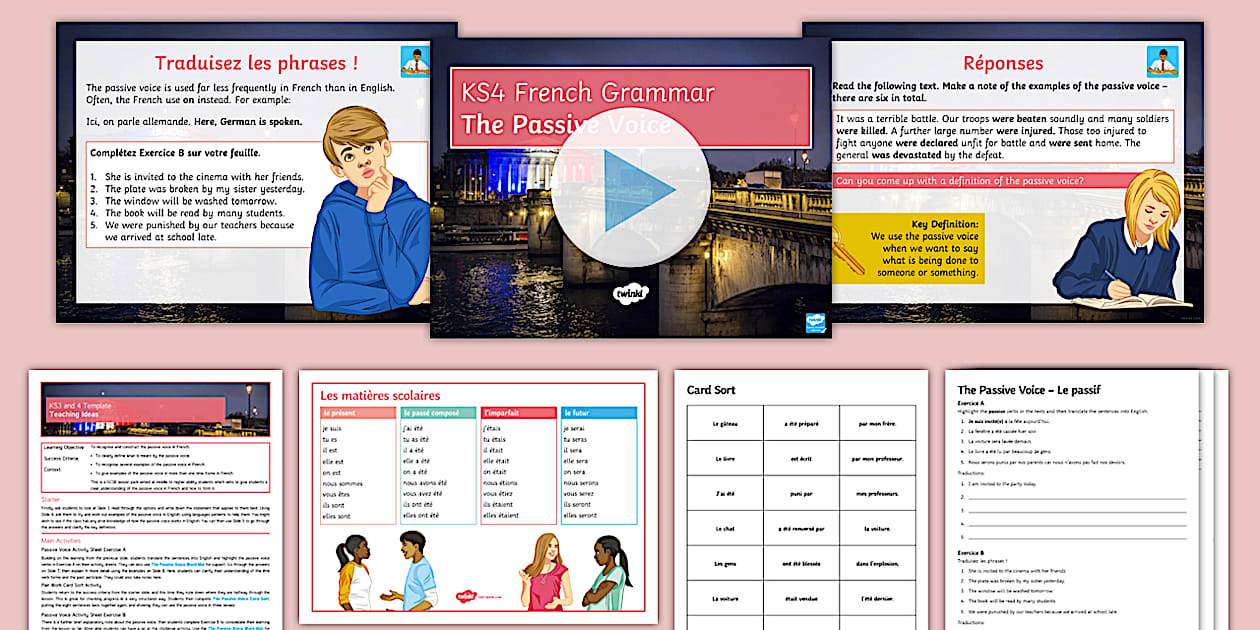 The Passive Voice Lesson Pack French (Teacher-Made) - Twinkl