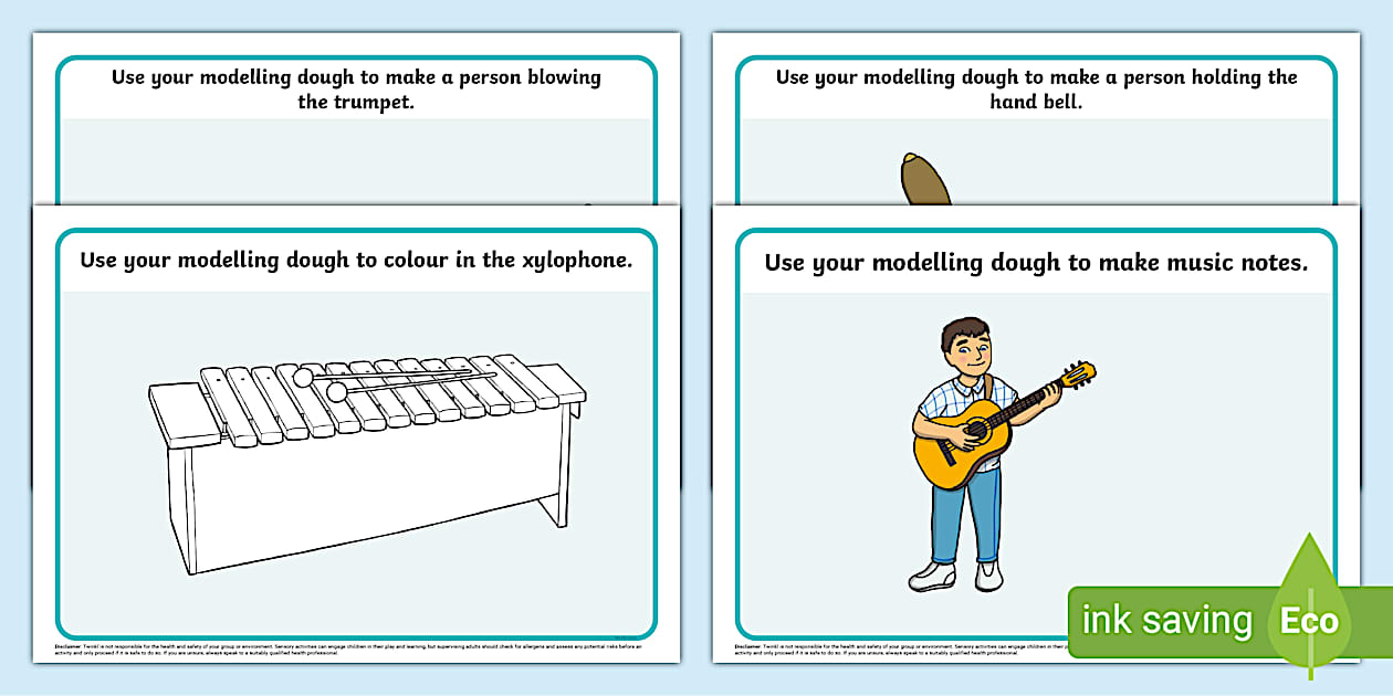 Musical Instrument Modelling Dough Mats (teacher made)