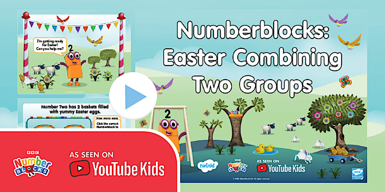 Numberblocks: Easter Combining Two Groups PowerPoint