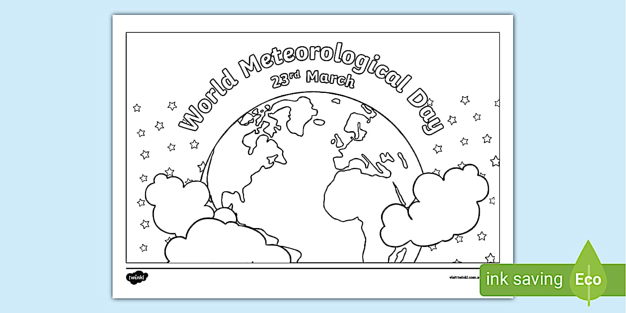 World Meteorological Day Colouring | Twinkl (teacher made)