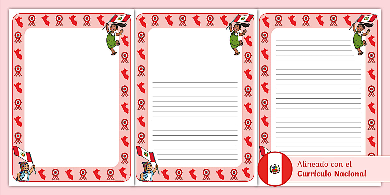 Bordes de marcos de Fiestas Patrias (Perú) - Twinkl