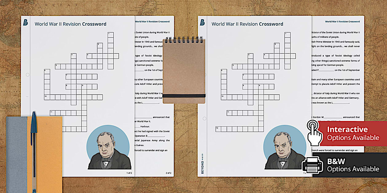 World War II Revision Crossword (Teacher-Made) - Twinkl