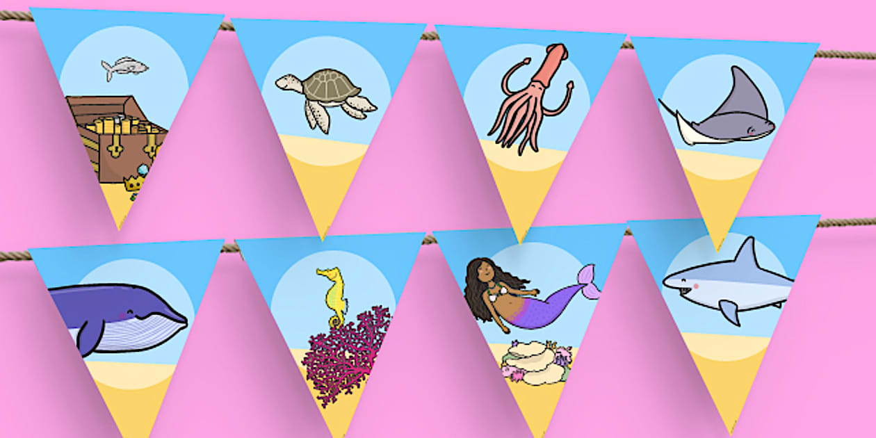 The Little Fish Bunting (teacher made) - Twinkl