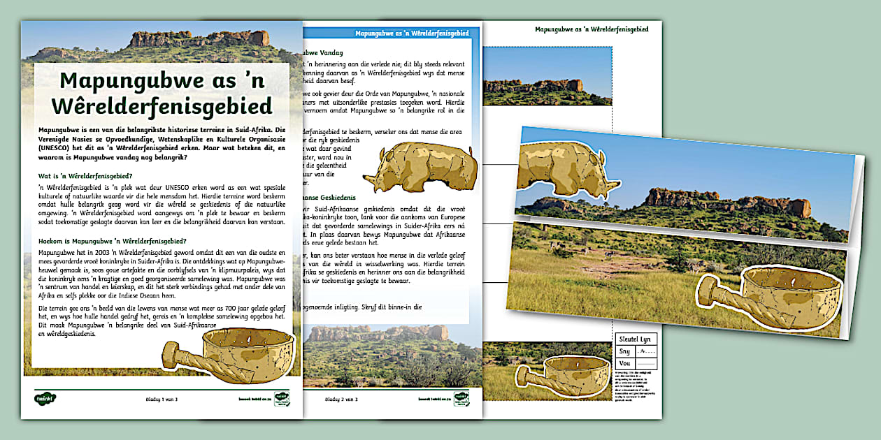 Gr 6 - SW - KW 1 - Mapungubwe as 'n Wêrelderfenisgebied