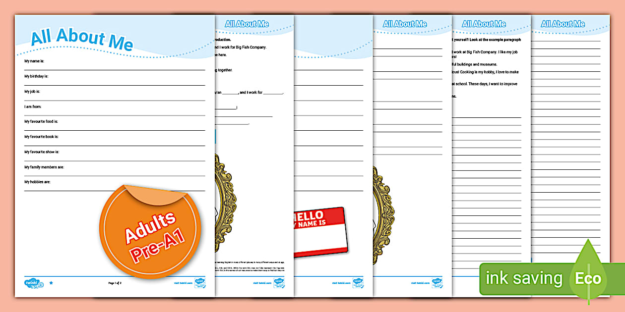 ESL: All About Me (teacher made) - Twinkl