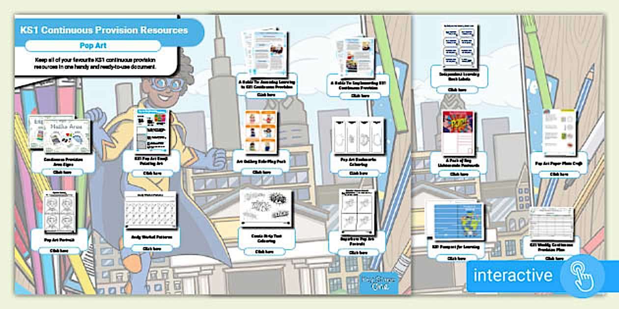 KS1 Continuous Provision Pop Art Pack | Twinkl Art - Twinkl