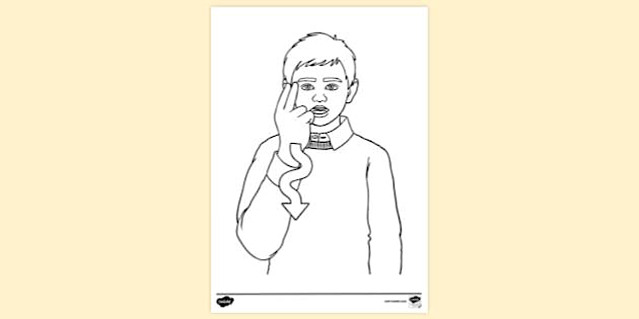 BSL Child Art Colouring Sheet Colouring | Colouring Sheets