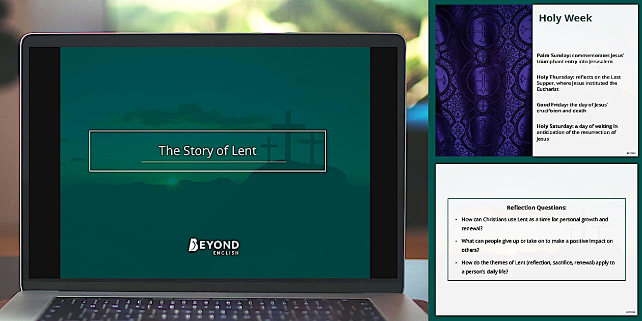 The Story of Lent PowerPoint (teacher made) - Twinkl
