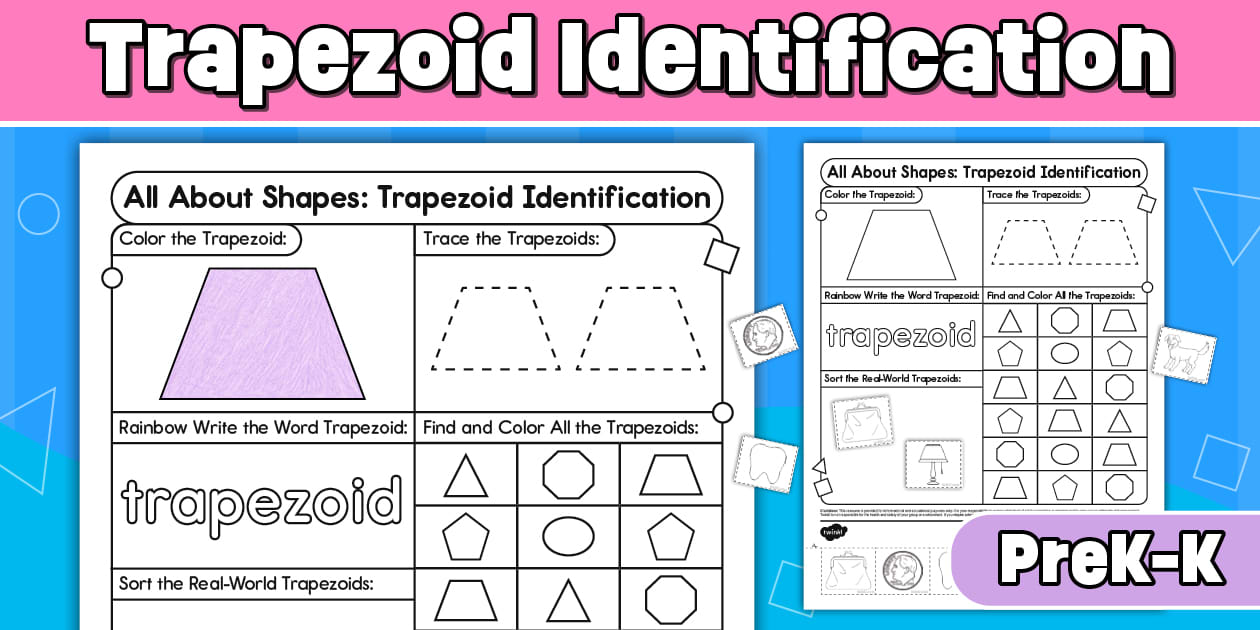 All About Shapes: Trapezoid Identification Worksheet