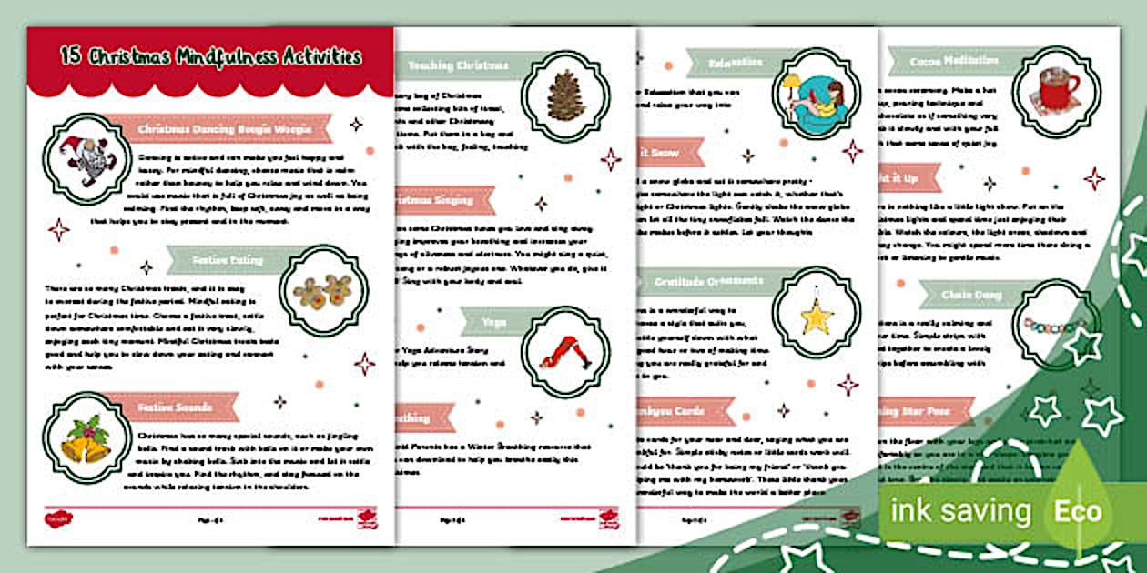 15 Christmas Mindfulness Activities