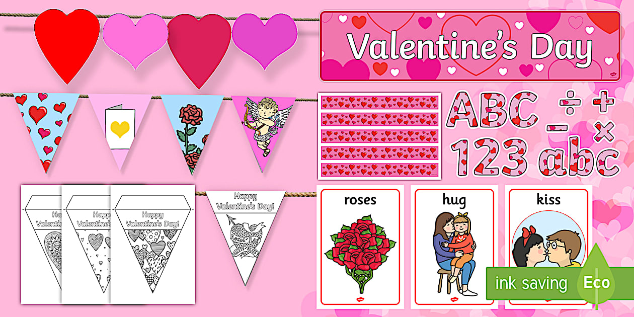 👉 Valentines Day Decorations Display Pack (teacher made)