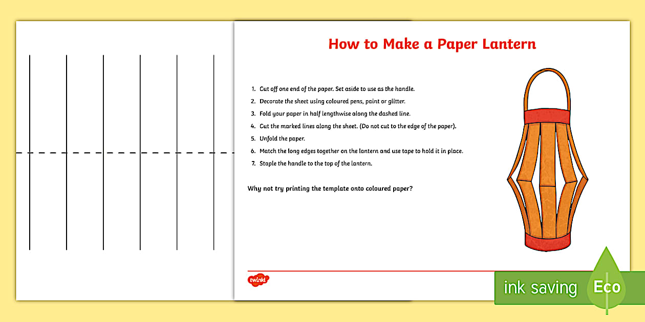 How to Make a Chinese Lantern Activity (teacher made)