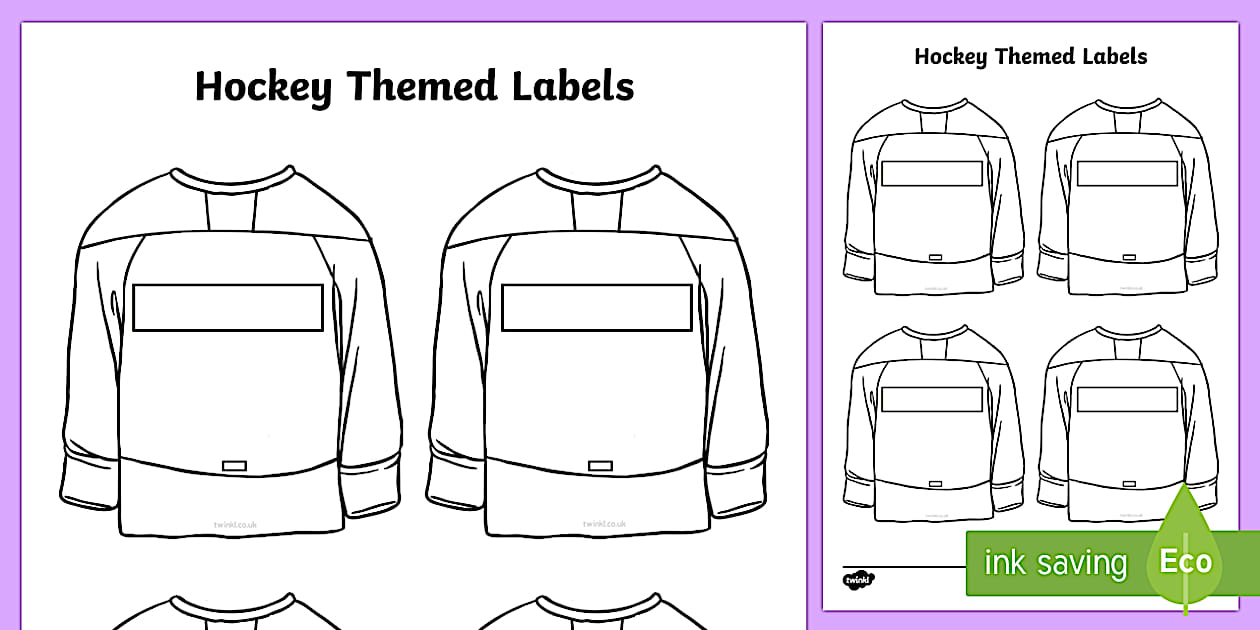 Our School Family Hockey Themed Signs and Labels - Twinkl