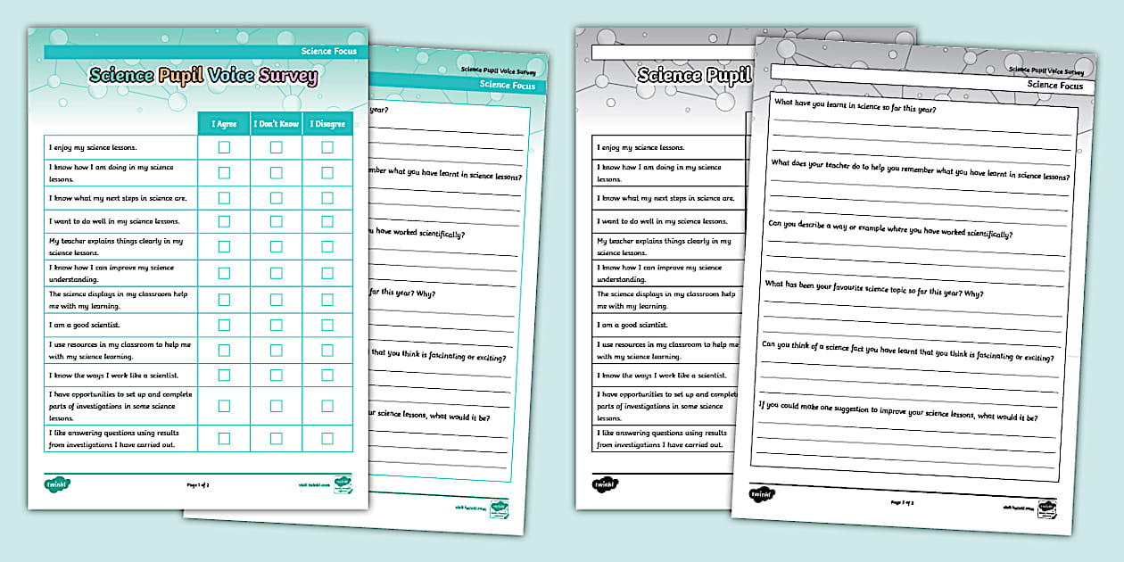 Science Pupil Voice Survey (teacher made) - Twinkl