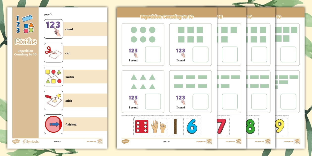 Structured Steps Repetition Counting to 10 - Twinkl