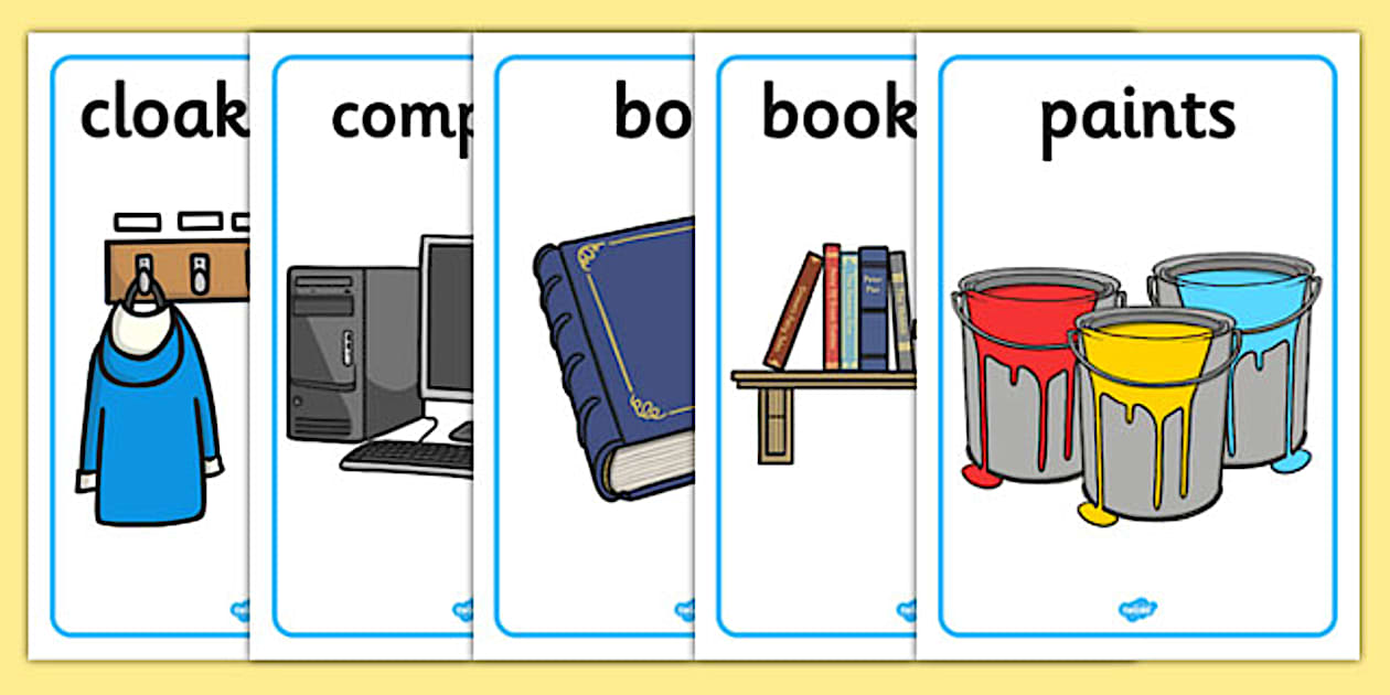 Classroom Objects Display Posters (Hecho por educadores)