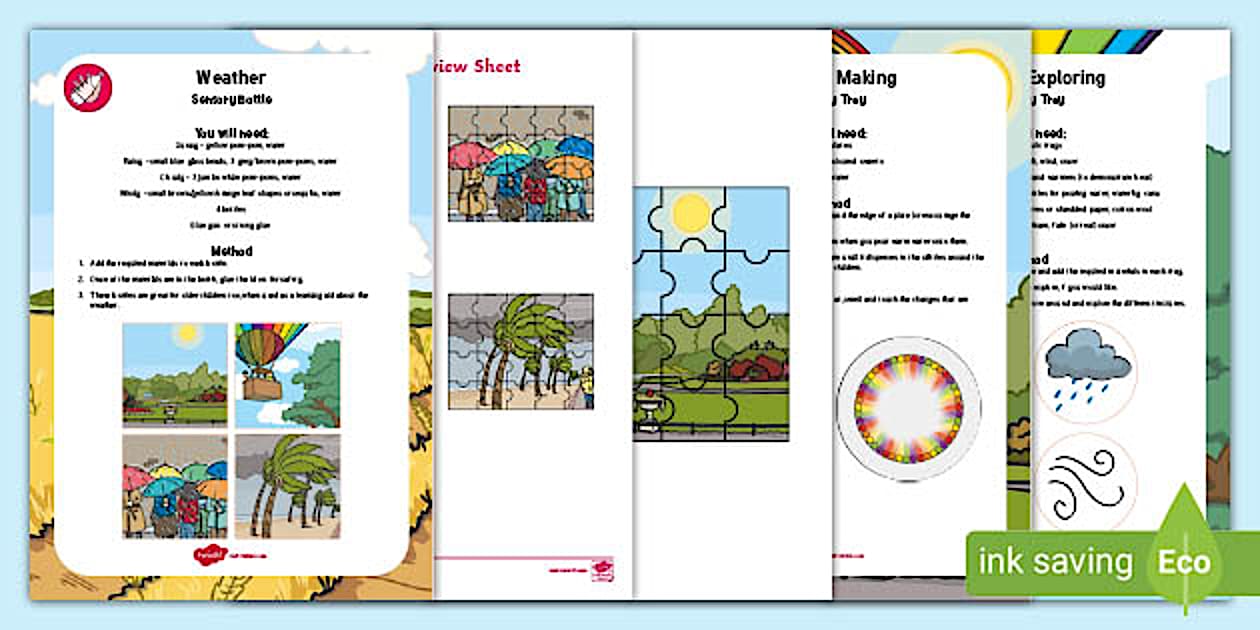 Weather Topic Sensory Pack (teacher made) - Twinkl