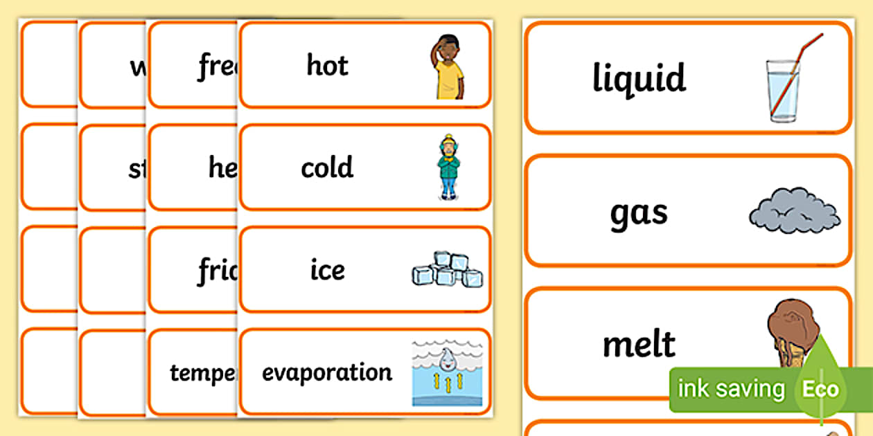 Changes of State Word Cards (teacher made) - Twinkl