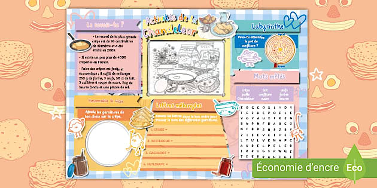 Set d'activités de la Chandeleur (Teacher-Made) - Twinkl