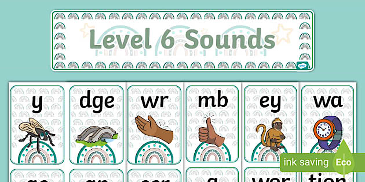 Muted Rainbow-Themed Level 6 Display Pack (Lehrer gemacht)