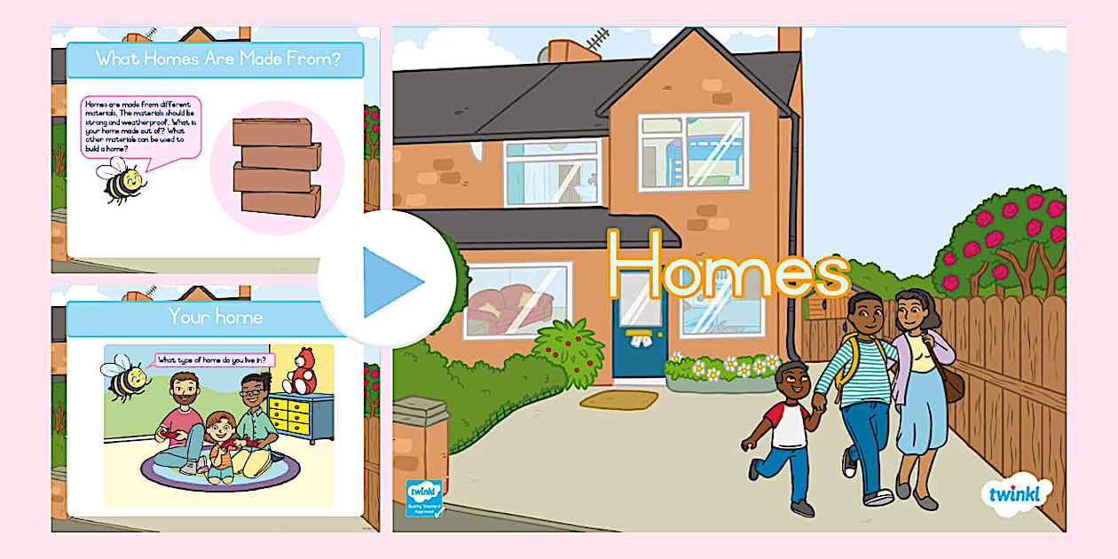 Grade 1 - Homes Theme Discussion PowerPoint (teacher made)