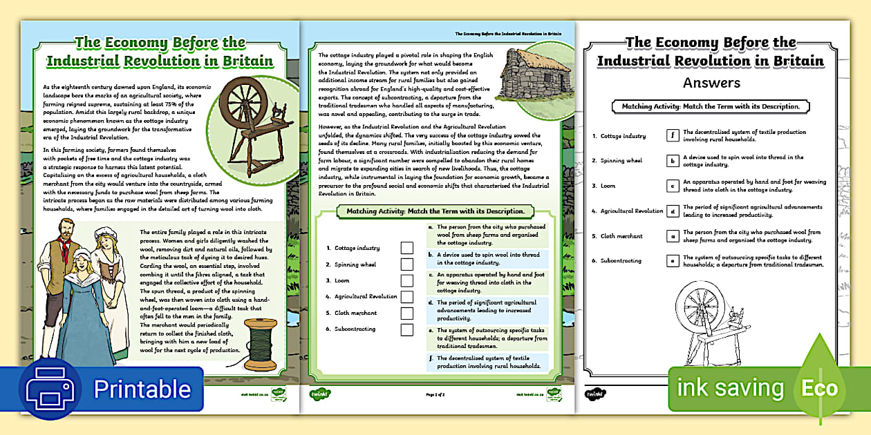 The Economy Before the Industrial Revolution in Britain