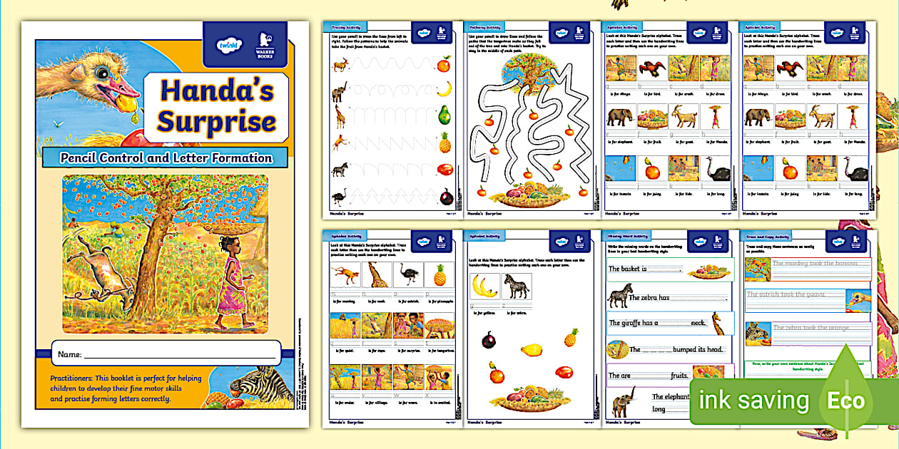 FREE! - EYFS/KS1 Handa's Surprise Pencil Control Activity Booklet