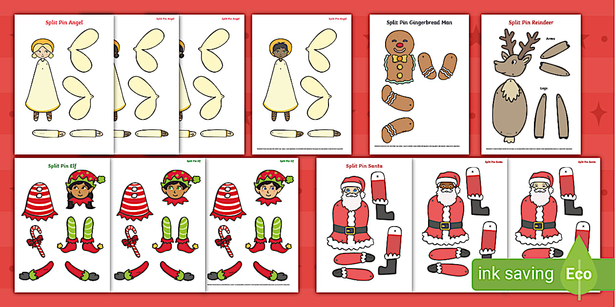 Christmas Split Pin Activity Pack (teacher made) - Twinkl
