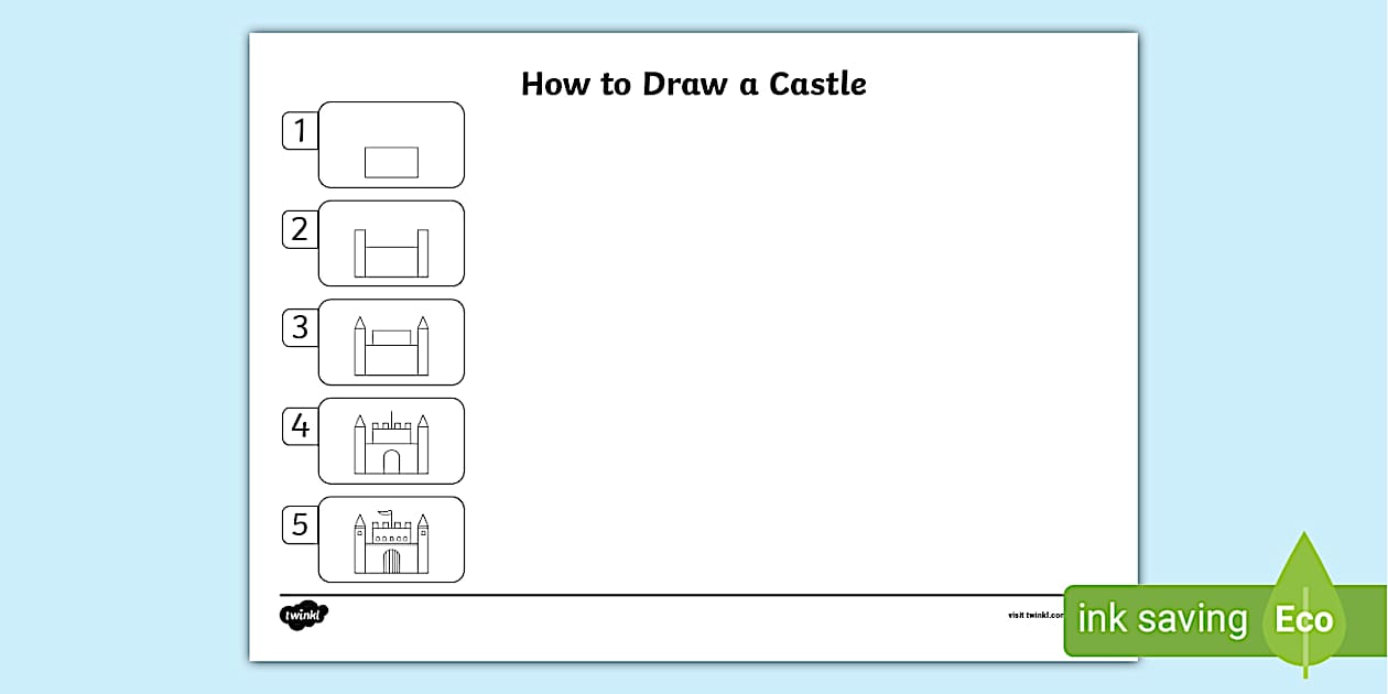 How to Draw a Castle - KS1 - Art (teacher made) - Twinkl