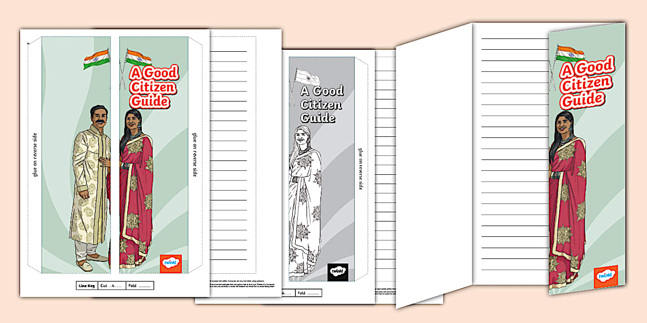 A Good Citizen Guide Folding Writing Template - Twinkl