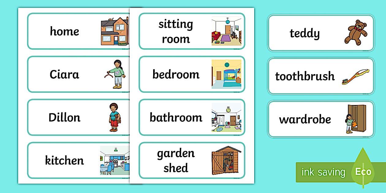 Home Sweet Home Word Cards