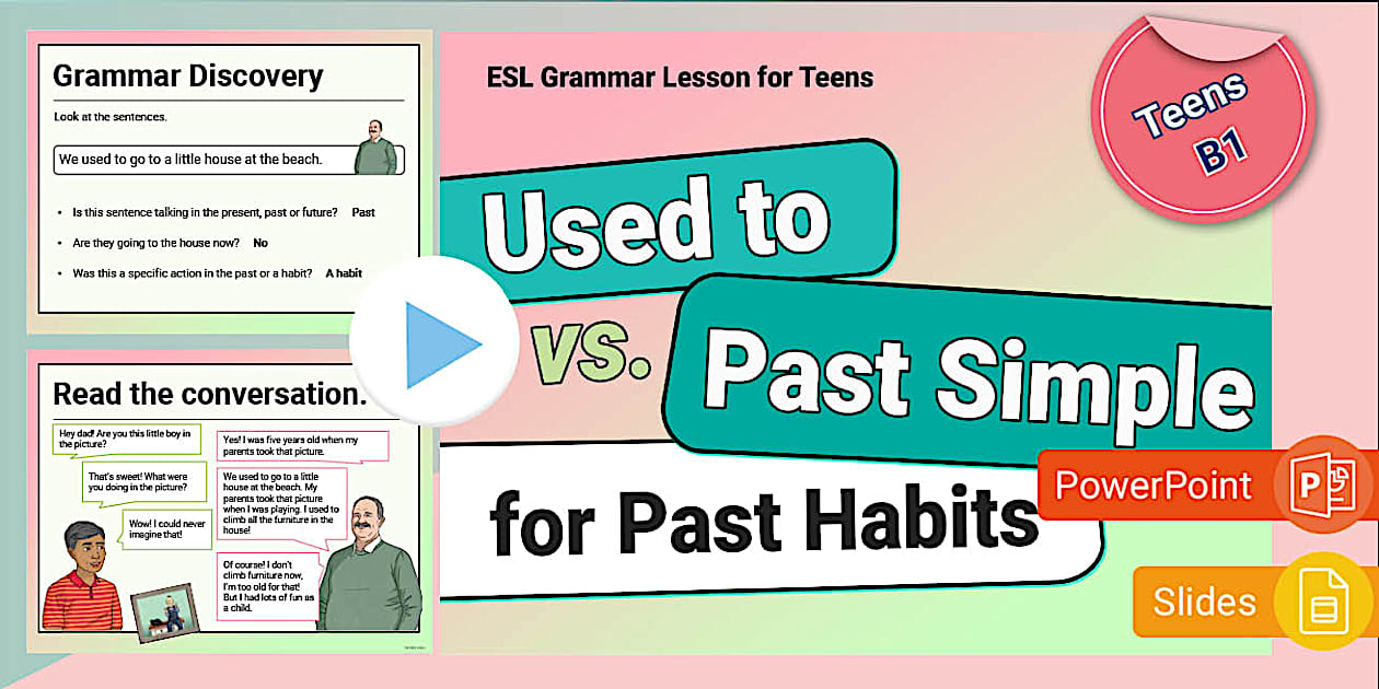 ESL Used to vs Past Simple Comparison (teacher made)