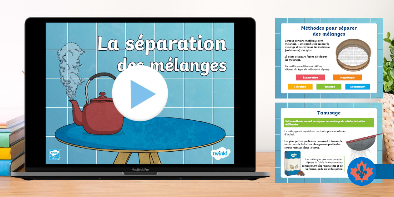 Separating Mixtures Powerpoint French (teacher made)