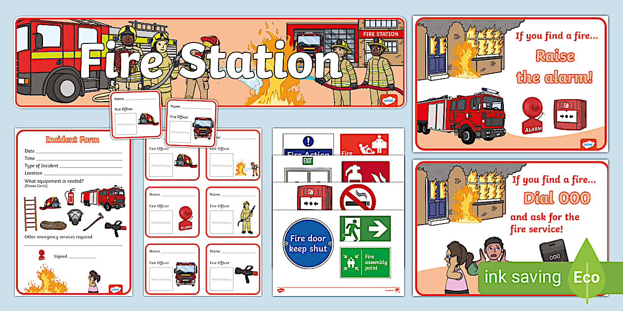 Fire Station Role Play Pack (teacher made) - Twinkl