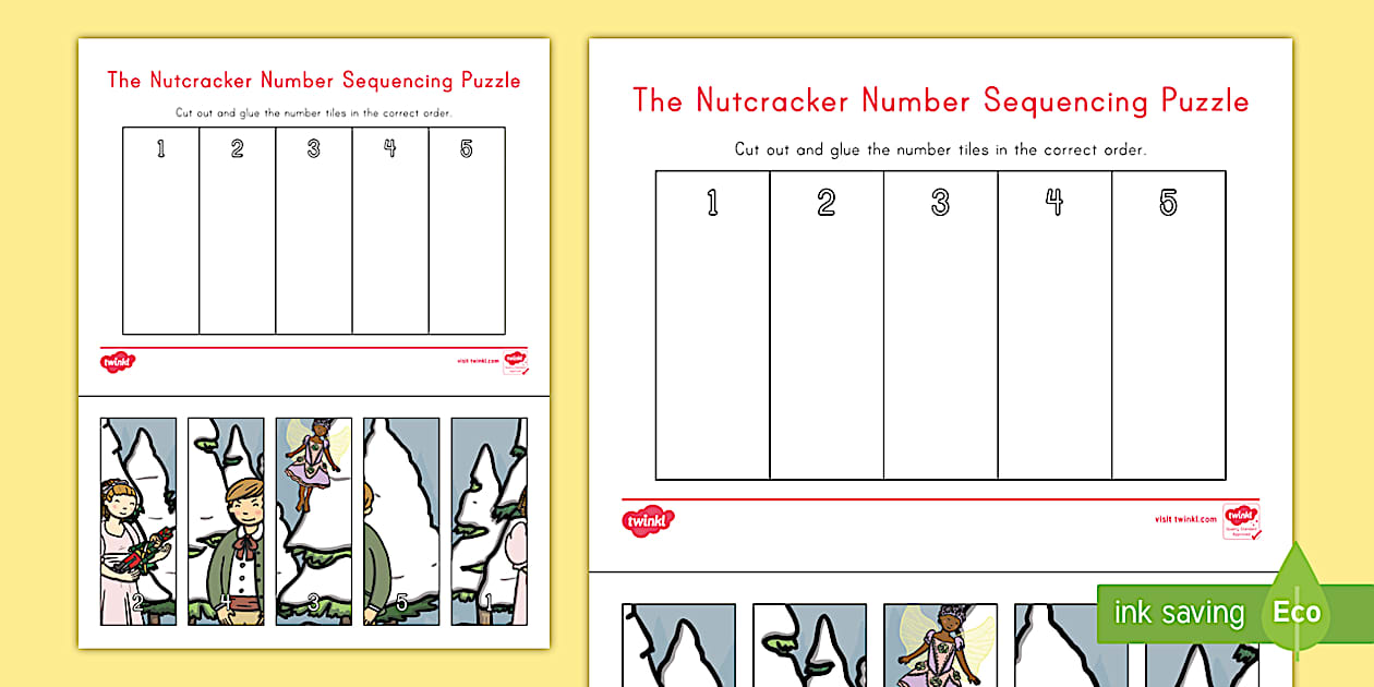 The Nutcracker 1-5 Number Sequencing Puzzle - Twinkl