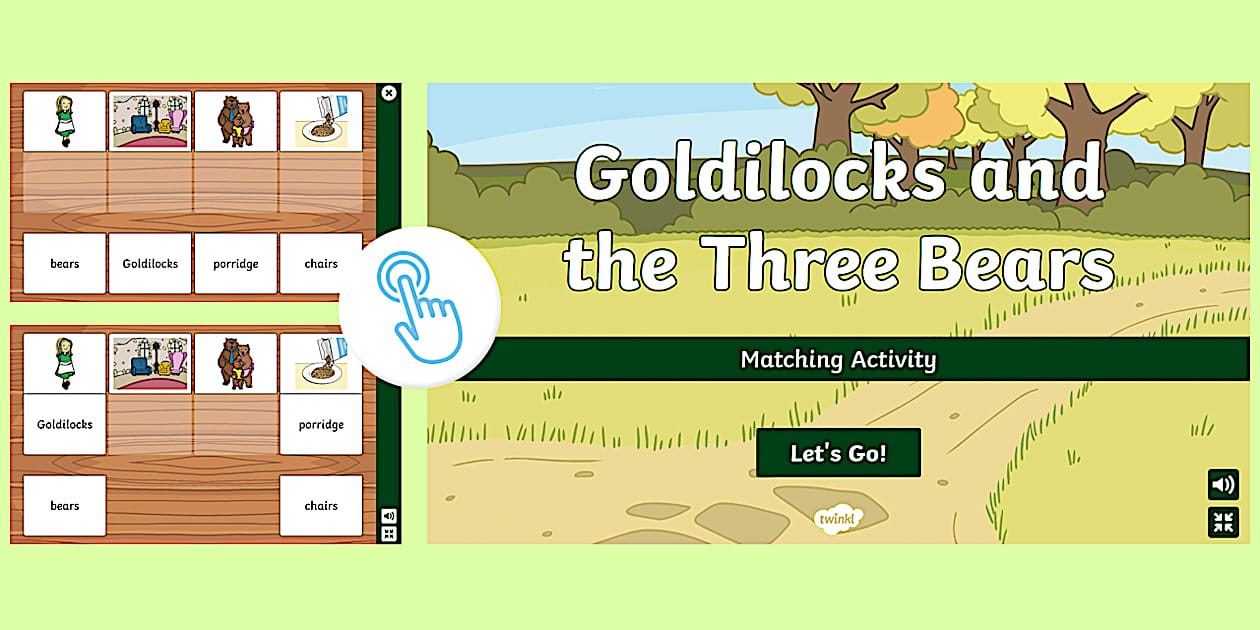 Goldilocks and the Three Bears Matching Activity - Twinkl