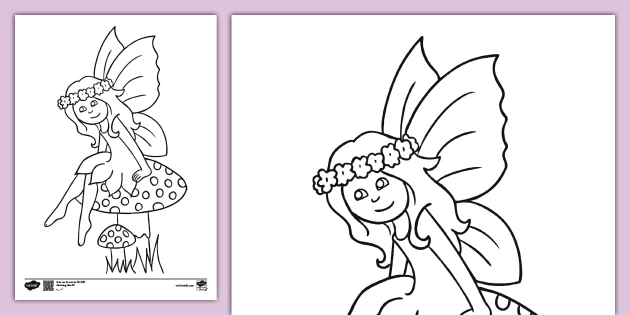 Free Fairy Colouring Page To Print - Twinkl
