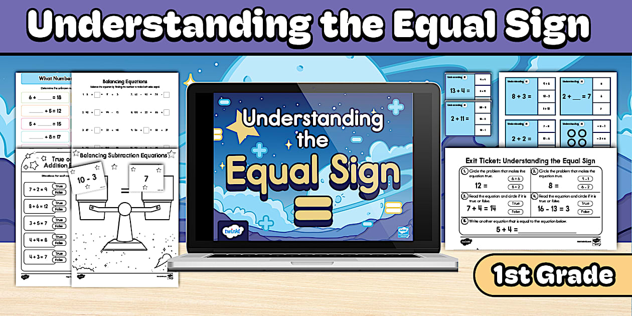 First Grade Understanding the Equal Sign Lesson Pack