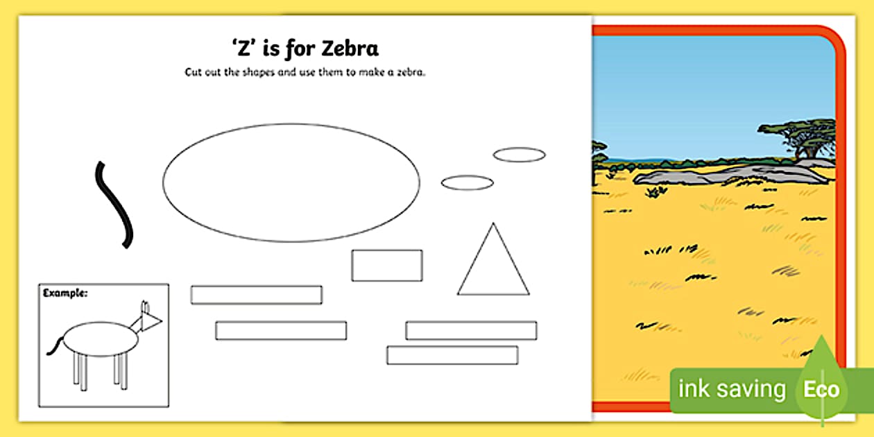 SA 'Z' Is for Zebra Craft (Teacher-Made) - Twinkl