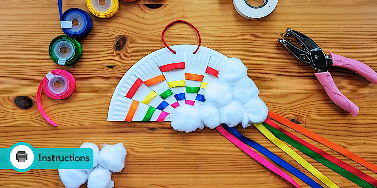 Rainbow Craft | Ribbon Weaving (teacher made) - Twinkl