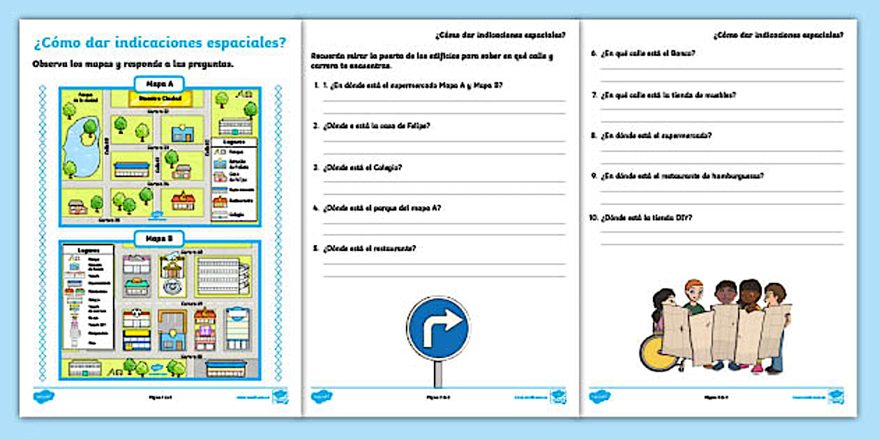 Guía - Ubicaciones y trayectorias en mapas - Twinkl Colombia