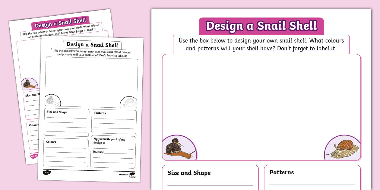 Design a Snail Shell Worksheet - Twinkl