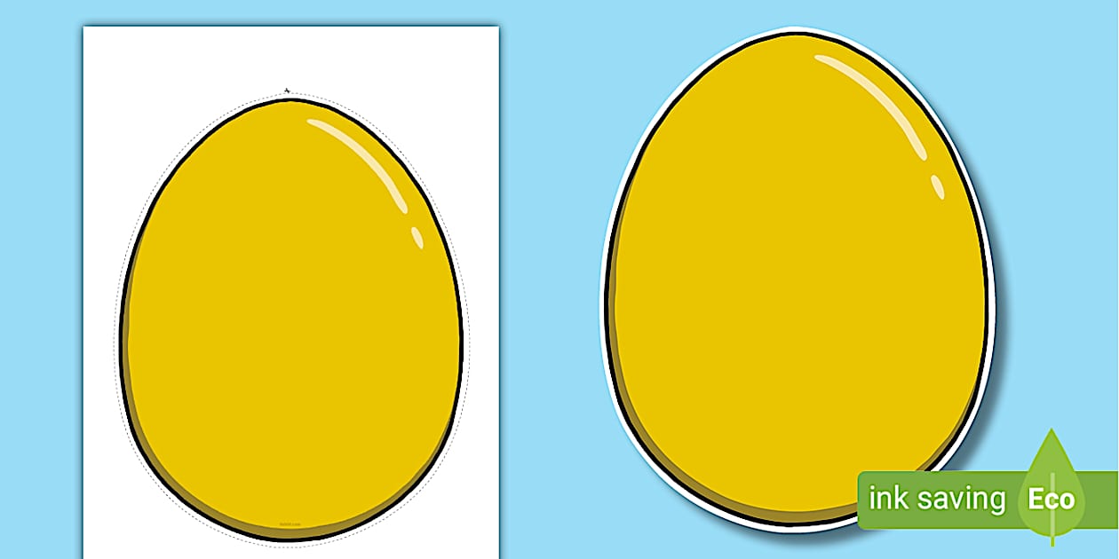 Golden Egg | Golden Egg Cut-Out | Twinkl (teacher made)