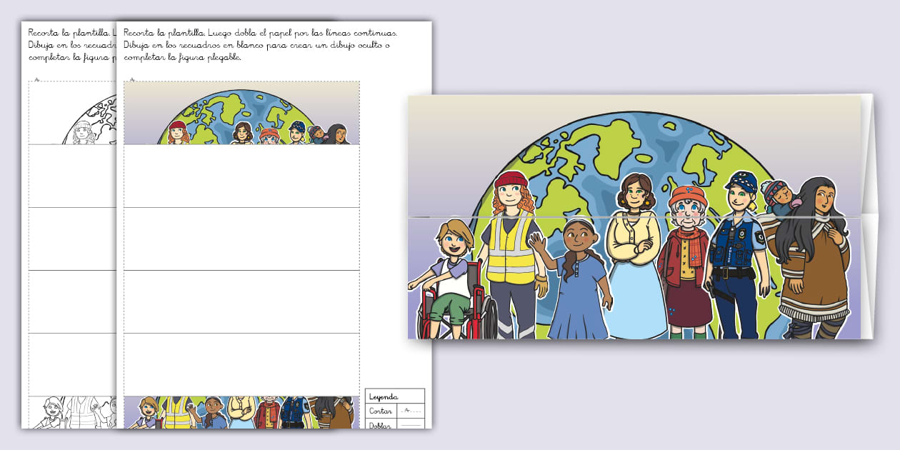 Manualidad Día de la Mujer: Foldable para la clase - Twinkl