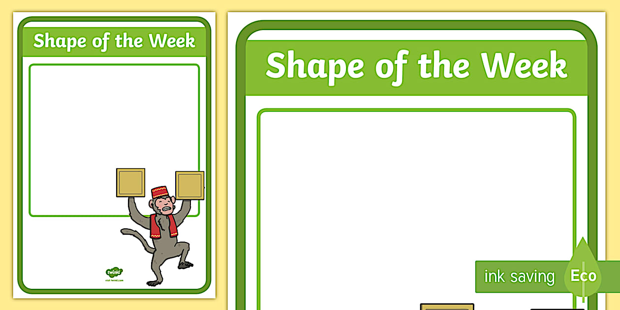 Shape of the Week Display Poster - Shape of the Week Display Poster