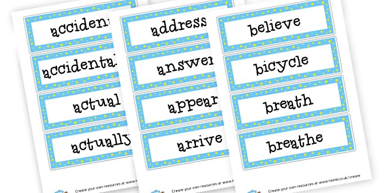 Y3/4 Spellings - 2014 National Curriculum (teacher made)