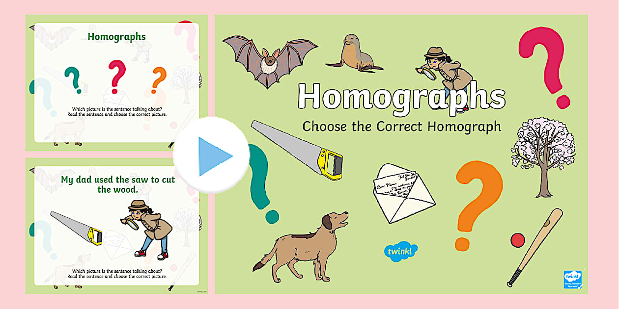 Second Grade Choose the Correct Homograph PowerPoint